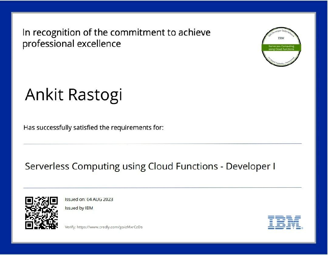 Ankit Rastogi on LinkedIn: #ibm #ibmcloud #cloudcomputing #developement Ankit Rastogi on LinkedIn: #ibm #ibmcloud #cloudcomputing #developement