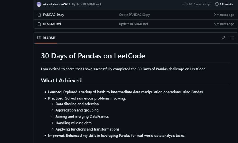 Akshat Sharma on LinkedIn: #datascience #pandas #leetcode #datamanipulation Akshat Sharma on LinkedIn: #datascience #pandas #leetcode #datamanipulation