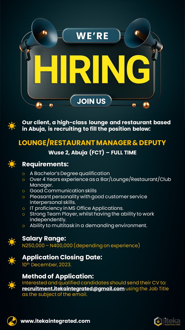 ITEKA INTEGRATED SERVICES LIMITED posted on LinkedIn ITEKA INTEGRATED SERVICES LIMITED posted on LinkedIn