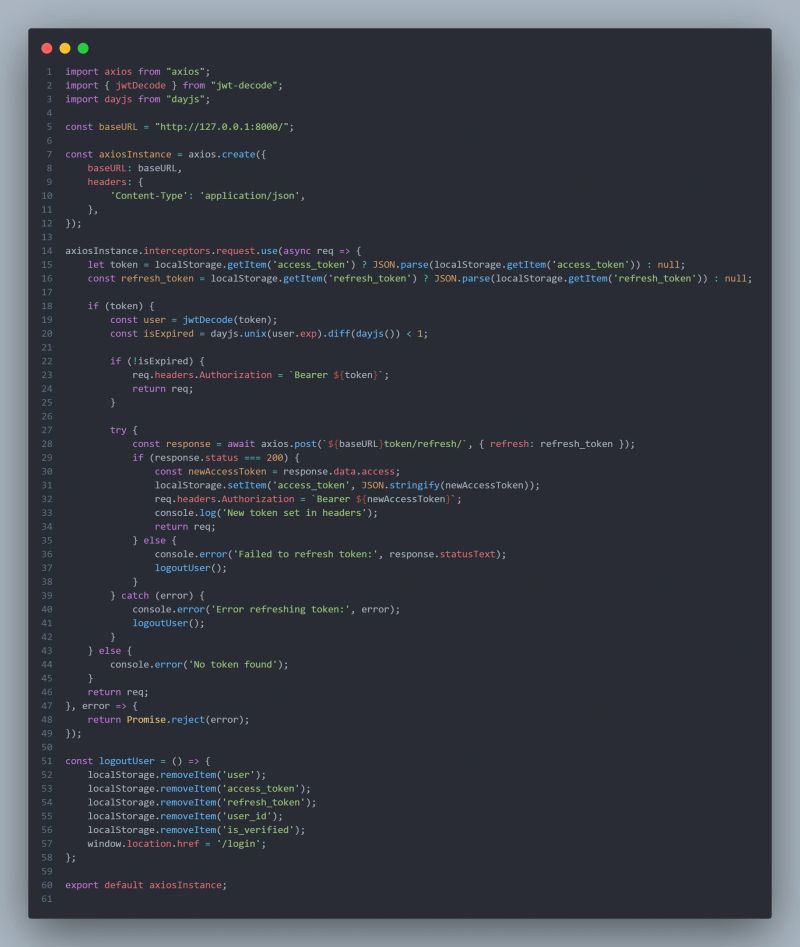 Ibeh Emmanuel on LinkedIn: #webdevelopment #javascript #axios #api #jwt ... Ibeh Emmanuel on LinkedIn: #webdevelopment #javascript #axios #api #jwt ...