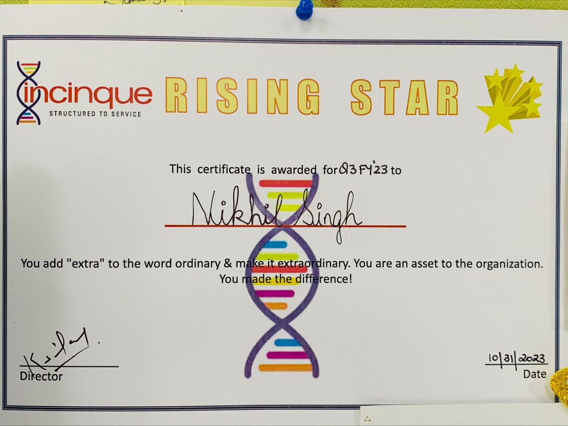 Nikhil Singh on LinkedIn: #risingstar #gratitude Nikhil Singh on LinkedIn: #risingstar #gratitude