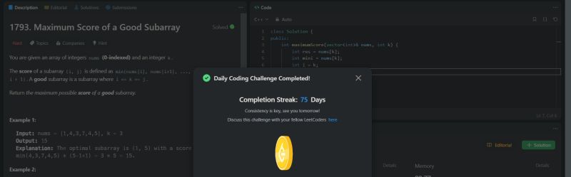 Completed 75 days of LeetCode coding challenge! | Ankit Kumar posted on ... Completed 75 days of LeetCode coding challenge! | Ankit Kumar posted on ...
