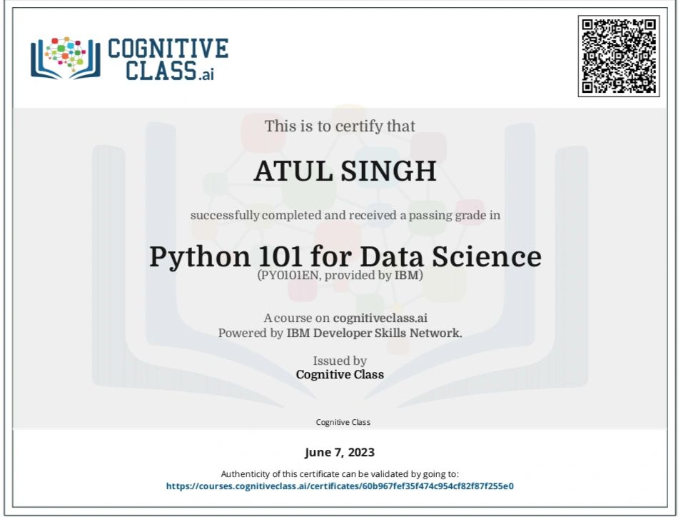 Atul Singh on LinkedIn: #python #coding #certification #programming Atul Singh on LinkedIn: #python #coding #certification #programming