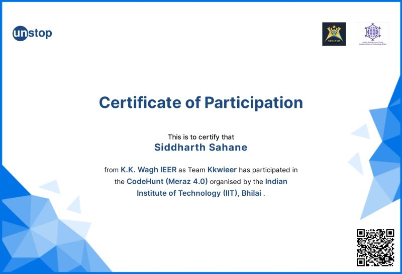 Siddharth Sahane on LinkedIn: #codehunt #teamwork Siddharth Sahane on LinkedIn: #codehunt #teamwork