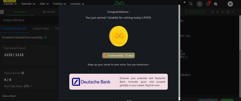 Manali Verma on LinkedIn: #geekstreak2024 #potd #day28 #problemsolving ... Manali Verma on LinkedIn: #geekstreak2024 #potd #day28 #problemsolving ...