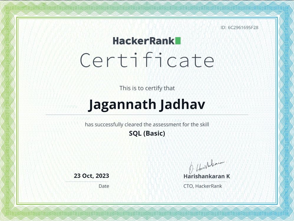 Jagannath Jadhav on LinkedIn: I’m happy to share that I’ve obtained a ... Jagannath Jadhav on LinkedIn: I’m happy to share that I’ve obtained a ...