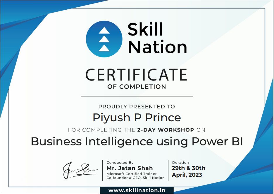 Piyush Prince on LinkedIn: #powerbi #businessintelligence #skillnation ... Piyush Prince on LinkedIn: #powerbi #businessintelligence #skillnation ...
