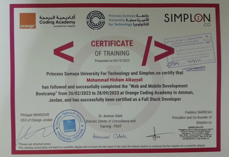 Mohammad Al-Kayyali on LinkedIn: #orangecodingacademy #gratitude # ... Mohammad Al-Kayyali on LinkedIn: #orangecodingacademy #gratitude # ...
