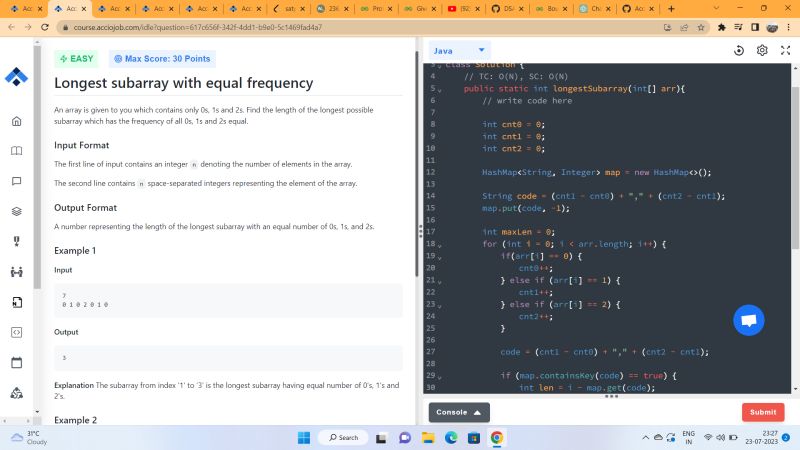 #100daysofcodechallenge #leetcode #acciojob #100daysofcodechallenge ... #100daysofcodechallenge #leetcode #acciojob #100daysofcodechallenge ...