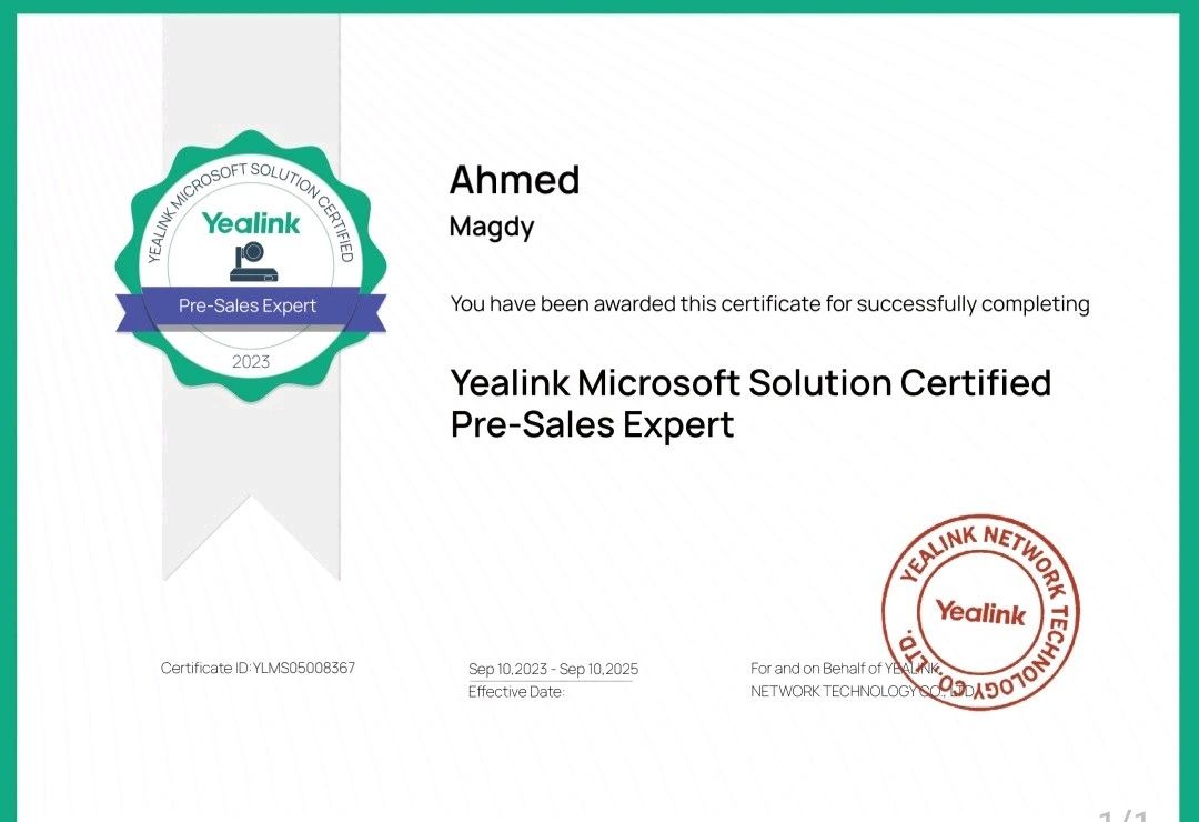 Ahmed Magdy on LinkedIn: #yealink Ahmed Magdy on LinkedIn: #yealink