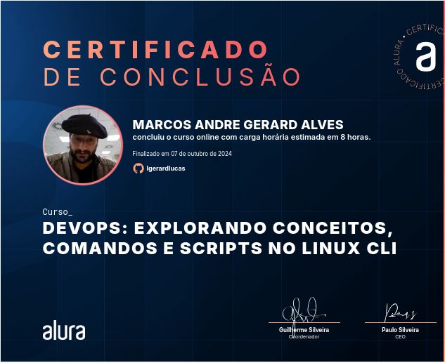 #alura #devops #linux #aprendinaalura | MARCOS ANDRE GERARD ALVES #alura #devops #linux #aprendinaalura | MARCOS ANDRE GERARD ALVES