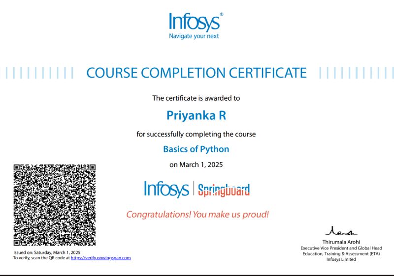 #python #learning #infosysspringboard #certification #techskills ... #python #learning #infosysspringboard #certification #techskills ...