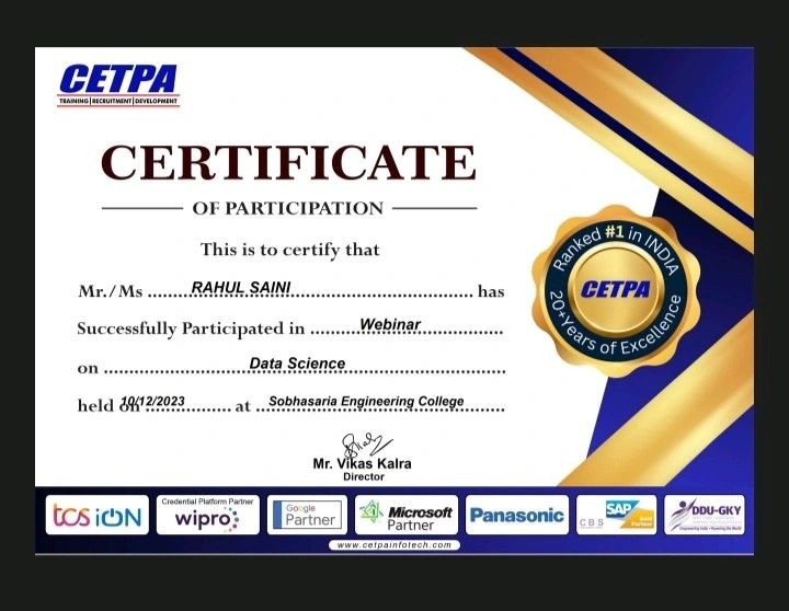 Rahul Saini on LinkedIn: #datascience #webinar #certification #learning ... Rahul Saini on LinkedIn: #datascience #webinar #certification #learning ...