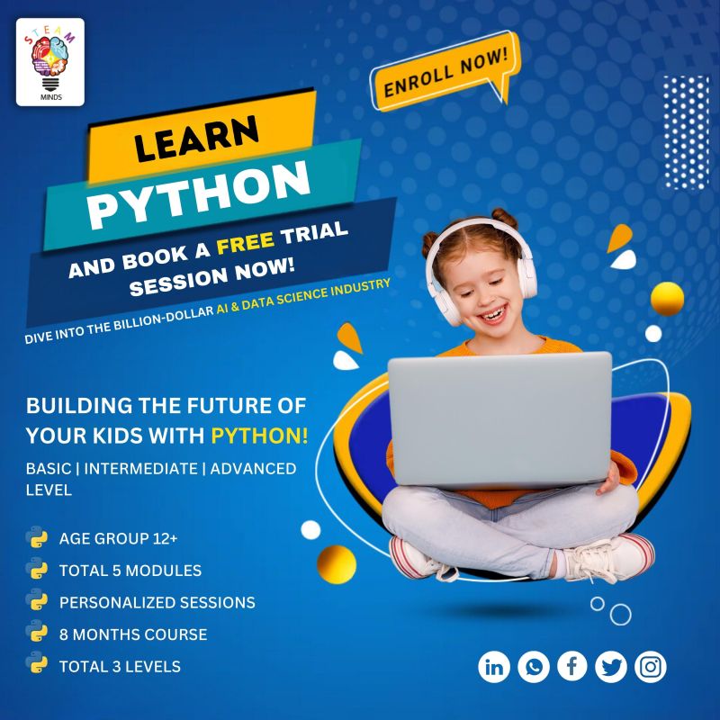 STEAM MINDS on LinkedIn: #pythonprogramming #codingforkids # ... STEAM MINDS on LinkedIn: #pythonprogramming #codingforkids # ...