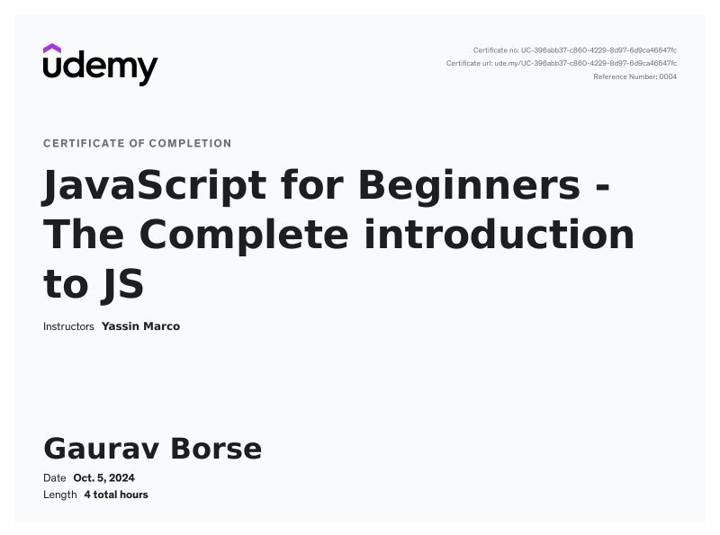Gaurav Borse on LinkedIn: #javascript #learningjourney #udemy #coding # ... Gaurav Borse on LinkedIn: #javascript #learningjourney #udemy #coding # ...