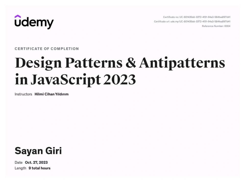Completed JavaScript course with UDEMY platform | Sayan Giri posted on ... Completed JavaScript course with UDEMY platform | Sayan Giri posted on ...