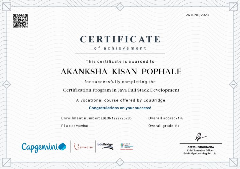 Akanksha Pophale on LinkedIn: Hey everyone, I am so excited and proud ... Akanksha Pophale on LinkedIn: Hey everyone, I am so excited and proud ...