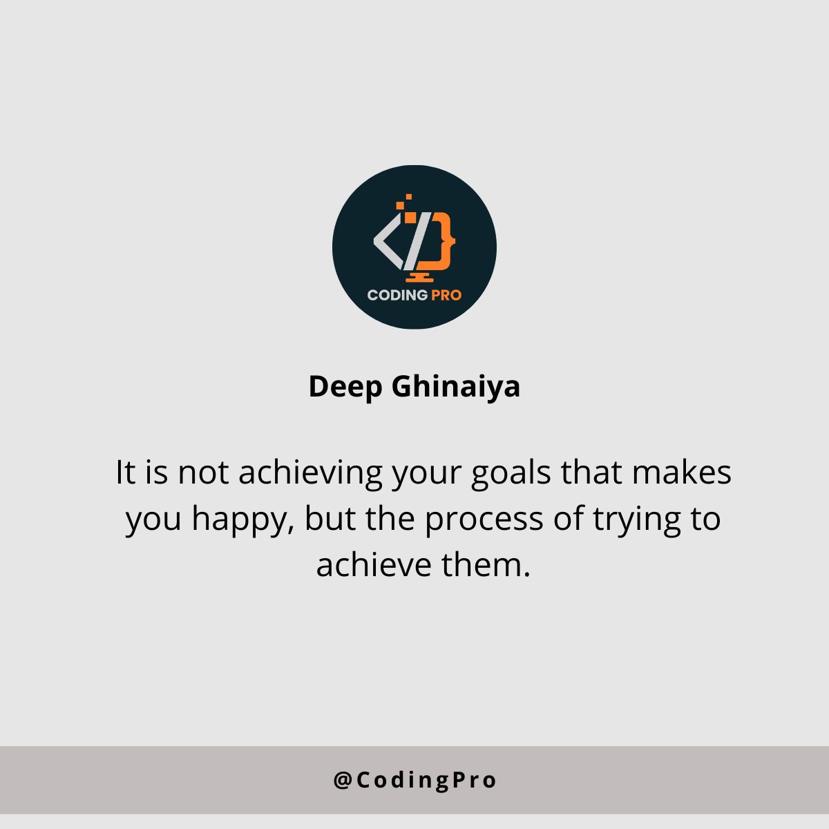 Deep Ghinaiya on LinkedIn: #motivation #goalsetting #codingpro # ... Deep Ghinaiya on LinkedIn: #motivation #goalsetting #codingpro # ...