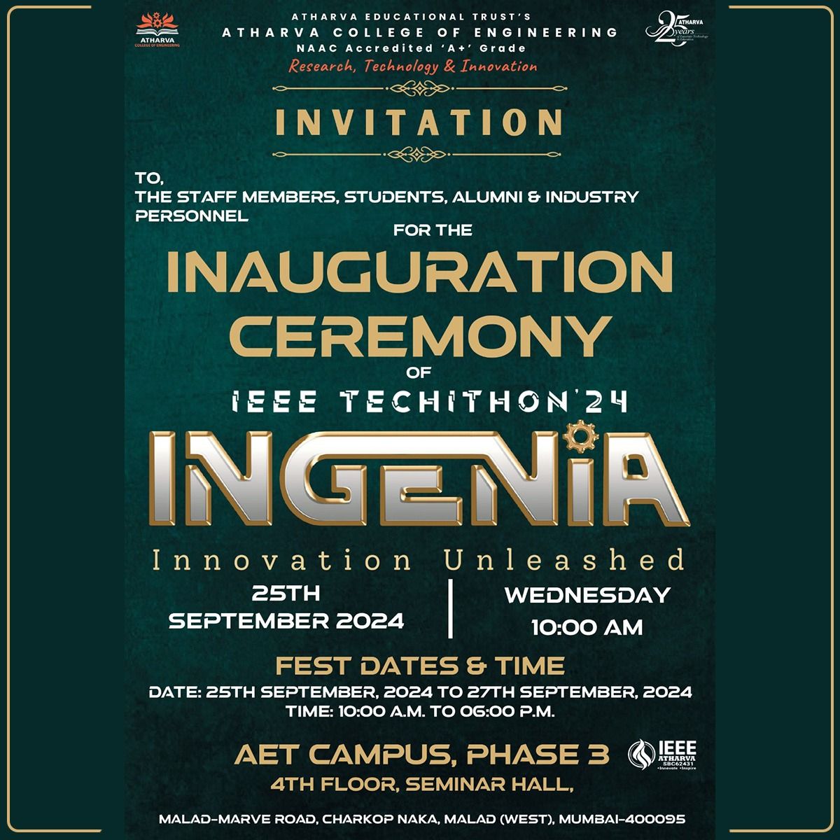 Atharva College of Engineering on LinkedIn: Atharva College of ... Atharva College of Engineering on LinkedIn: Atharva College of ...