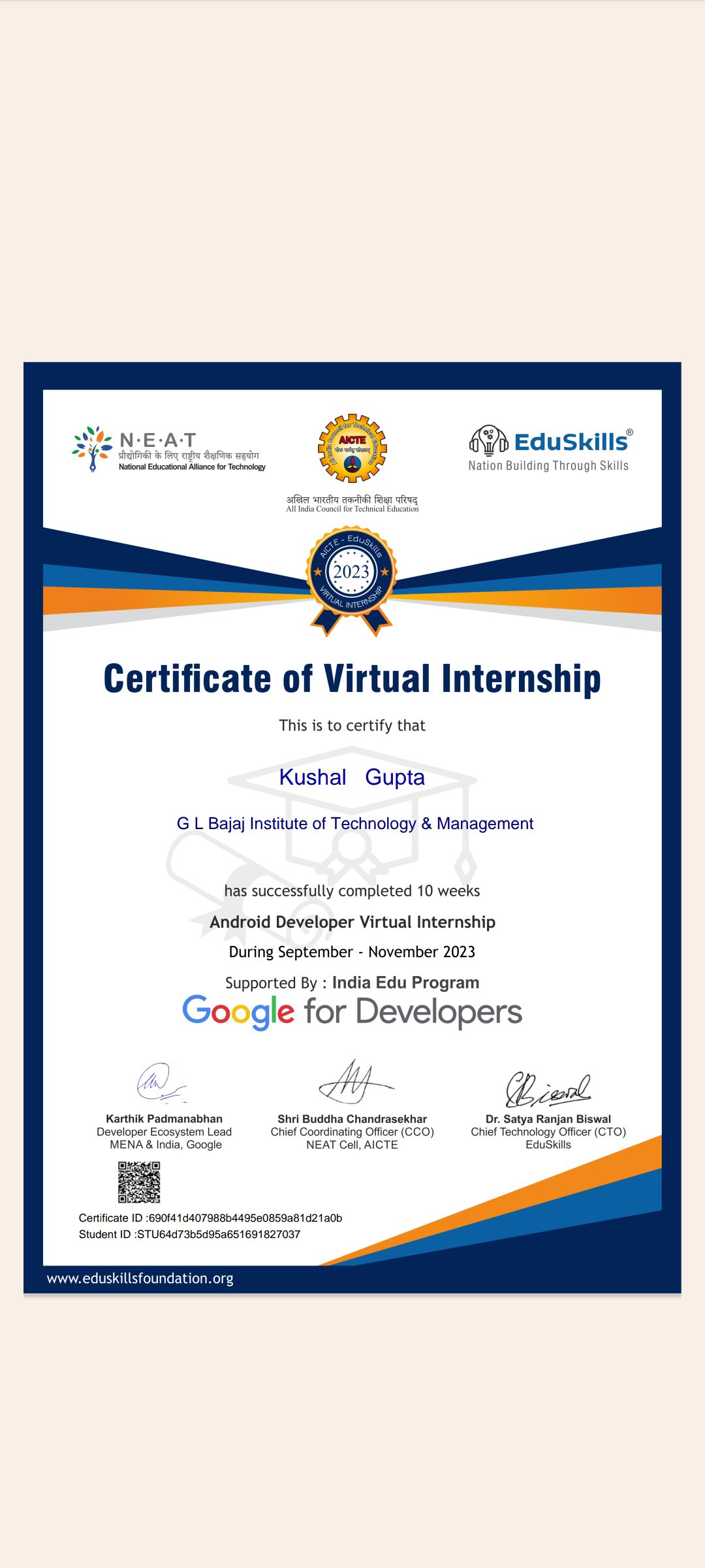 Kushal Gupta on LinkedIn: #indiaeduprogram Kushal Gupta on LinkedIn: #indiaeduprogram