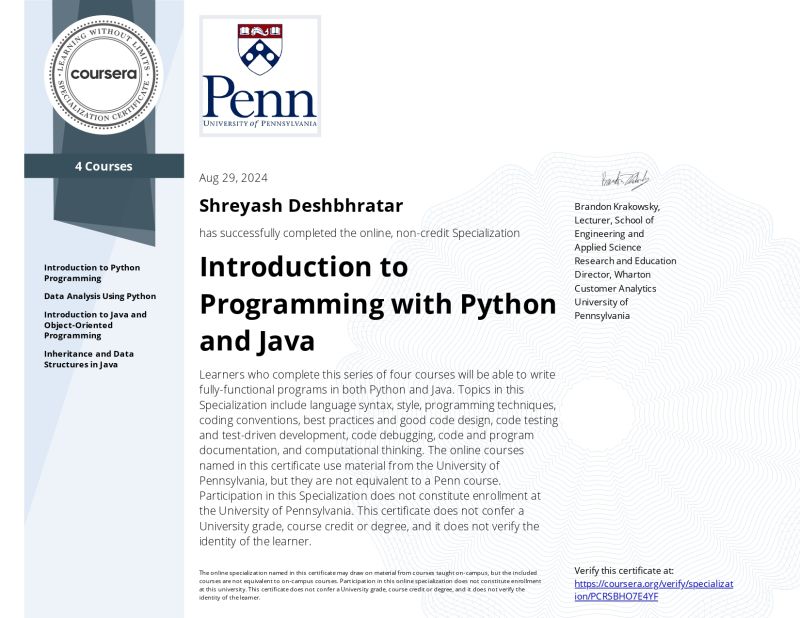Shreyash Deshbhratar on LinkedIn: #programming #python #java # ... Shreyash Deshbhratar on LinkedIn: #programming #python #java # ...