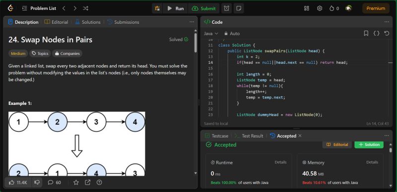 Day 84 of #100daysofcode: Swap Nodes in Pairs | Tanmay Kadam posted on ... Day 84 of #100daysofcode: Swap Nodes in Pairs | Tanmay Kadam posted on ...