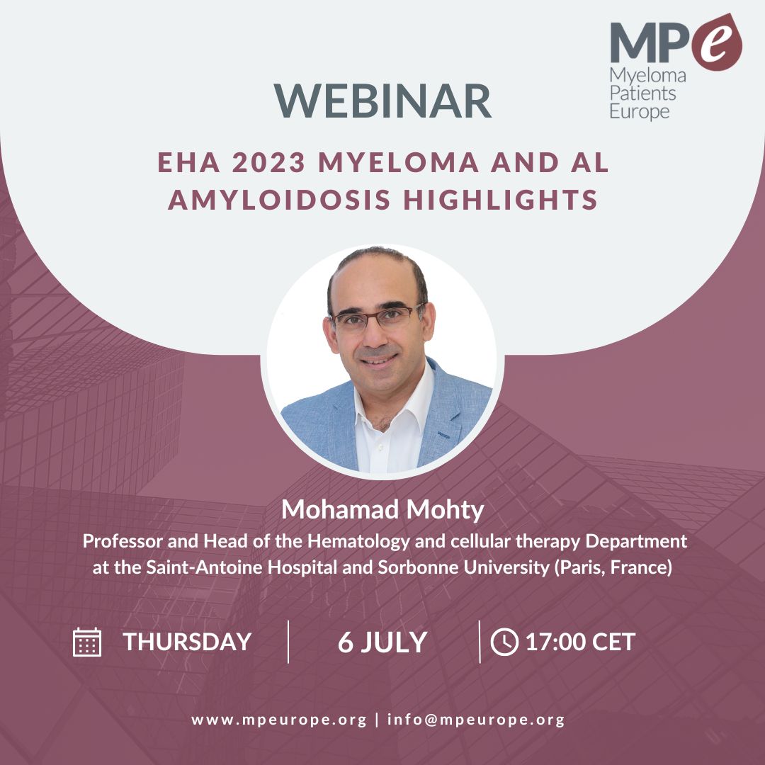 Myeloma Patients Europe (MPE) on LinkedIn: Join us on 6 July 2023 from ... Myeloma Patients Europe (MPE) on LinkedIn: Join us on 6 July 2023 from ...