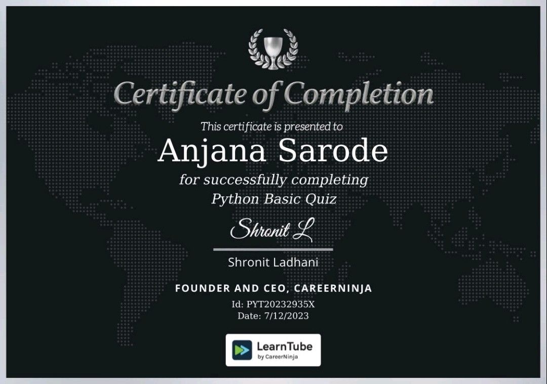 Anjana Sarode on LinkedIn: Happy to announce that I just completed the ... Anjana Sarode on LinkedIn: Happy to announce that I just completed the ...