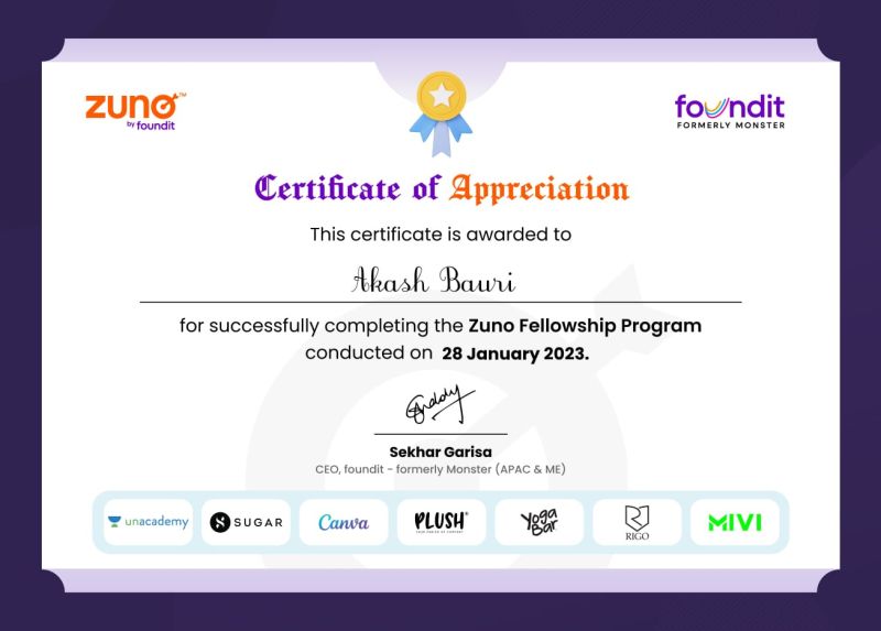 Akash Bauri on LinkedIn: #certification #learningjourney Akash Bauri on LinkedIn: #certification #learningjourney