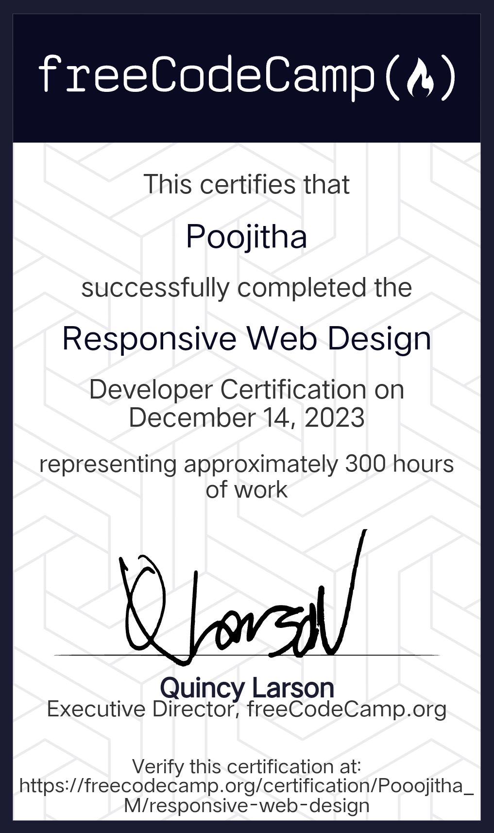 #webdesign #freecodecamp #certification | Poojitha Chowdary #webdesign #freecodecamp #certification | Poojitha Chowdary