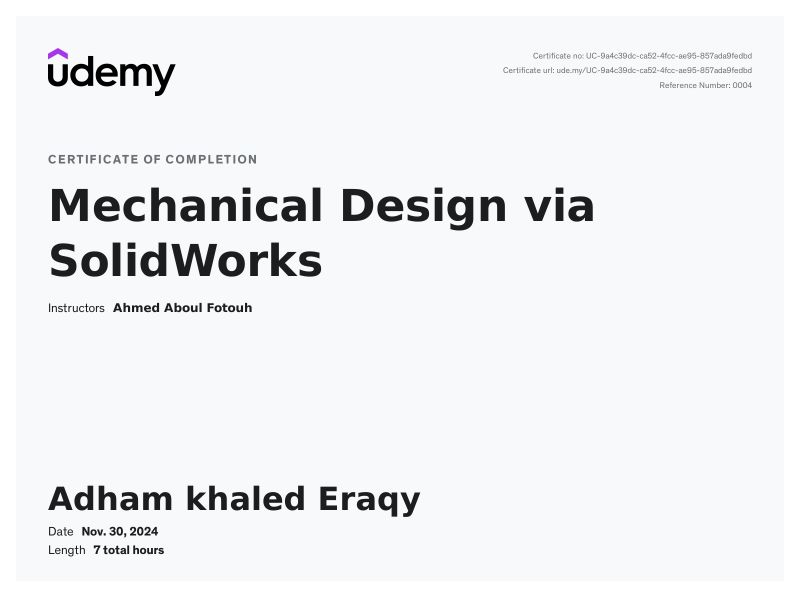 Adham Khaled on LinkedIn: #solidworks #mechanicaldesign # ... Adham Khaled on LinkedIn: #solidworks #mechanicaldesign # ...