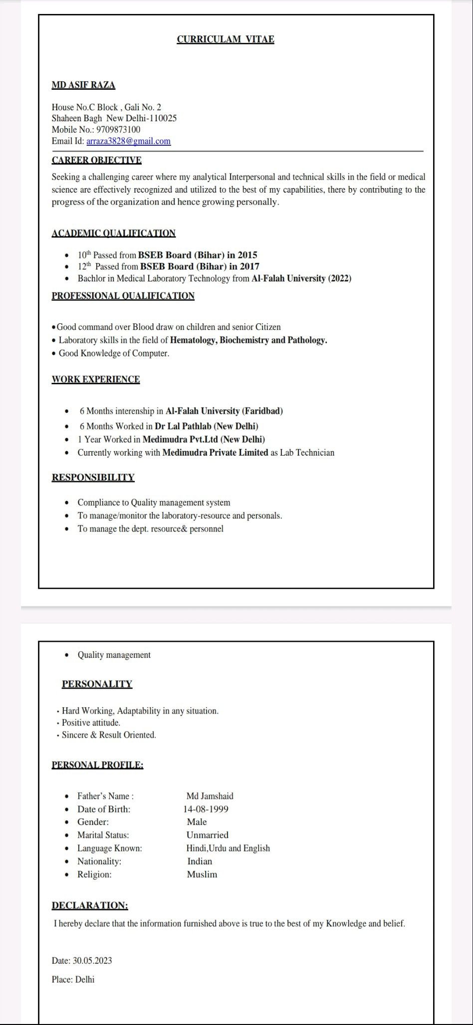 Md Asif RAZA on LinkedIn: I am looking for a job fresher lab technician ... Md Asif RAZA on LinkedIn: I am looking for a job fresher lab technician ...