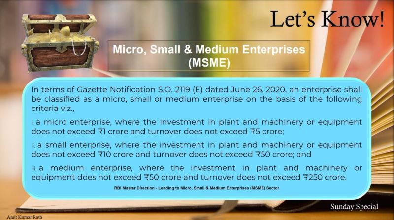 Amit Kumar Rath on LinkedIn: Let’s Know MSME! Amit Kumar Rath on LinkedIn: Let’s Know MSME!