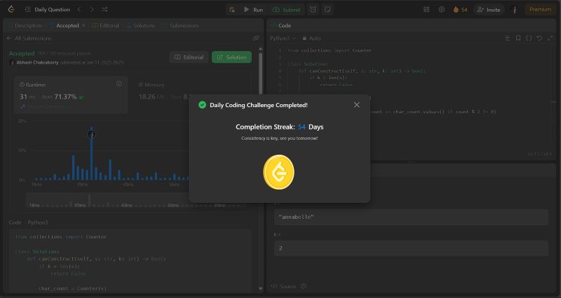Abhash Chakraborty on LinkedIn: #100daysofcoding #leetcode ... Abhash Chakraborty on LinkedIn: #100daysofcoding #leetcode ...