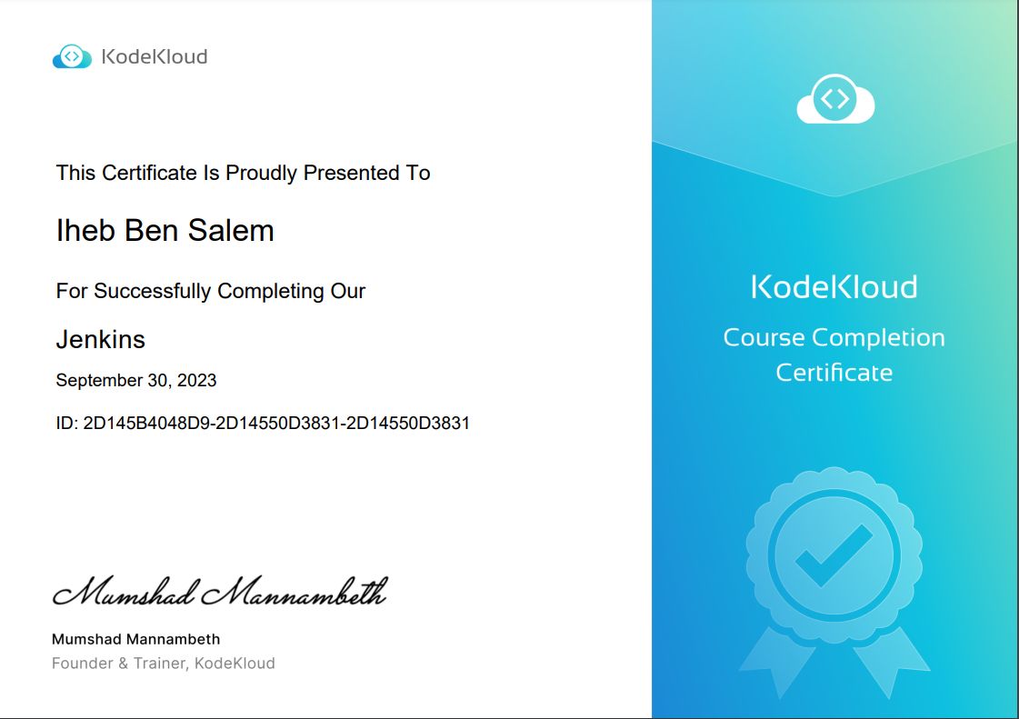 I earned DevOps certification! | Ben Salem Iheb posted on the topic ... I earned DevOps certification! | Ben Salem Iheb posted on the topic ...