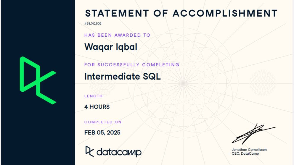 Waqar Iqbal on LinkedIn: #sql #dataanalytics #databasemanagement # ... Waqar Iqbal on LinkedIn: #sql #dataanalytics #databasemanagement # ...