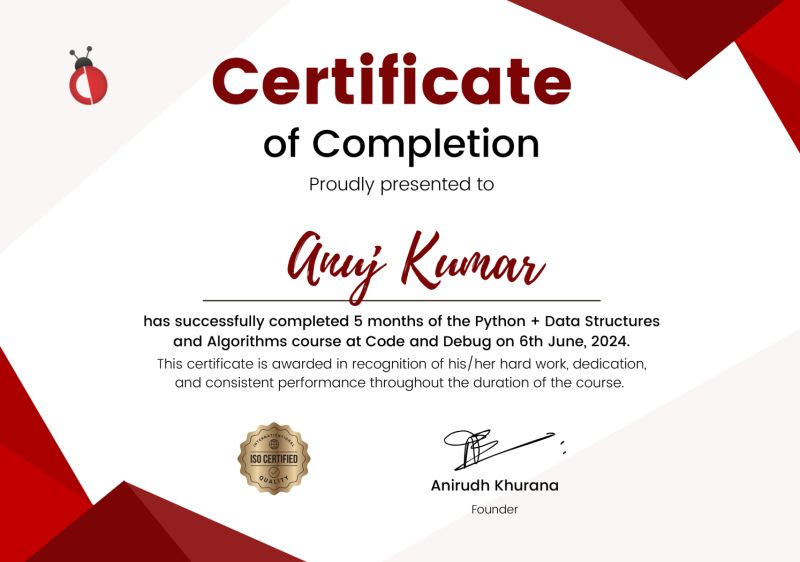 Anuj kumar on LinkedIn: #python #dsa #techskills #continuouslearning # ... Anuj kumar on LinkedIn: #python #dsa #techskills #continuouslearning # ...
