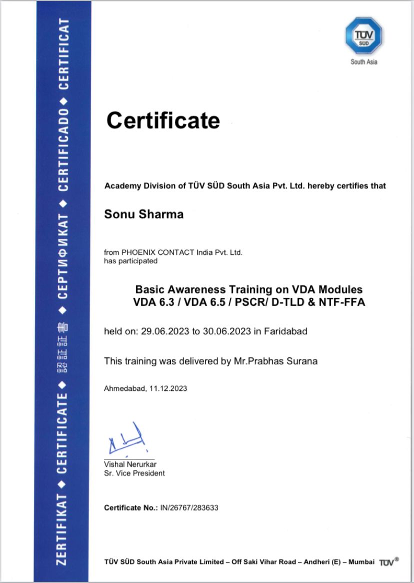 Sonu Sharma on LinkedIn: #tüv Sonu Sharma on LinkedIn: #tüv