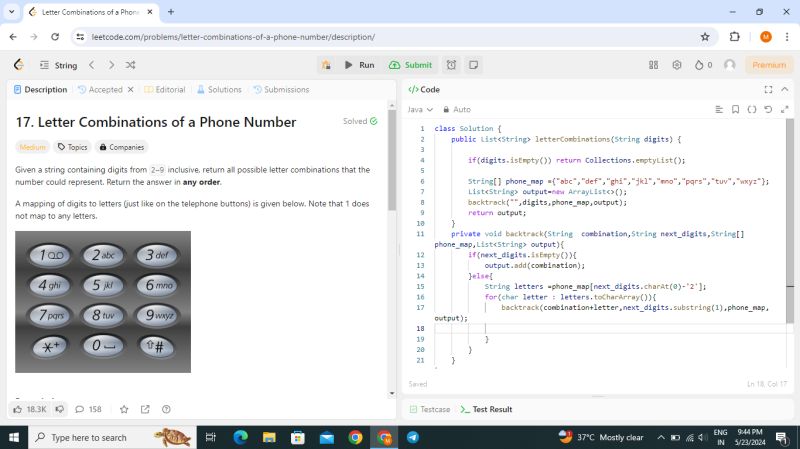 Day18 of leetcode challenge: Letter Combinations | Manish Kumar posted ... Day18 of leetcode challenge: Letter Combinations | Manish Kumar posted ...