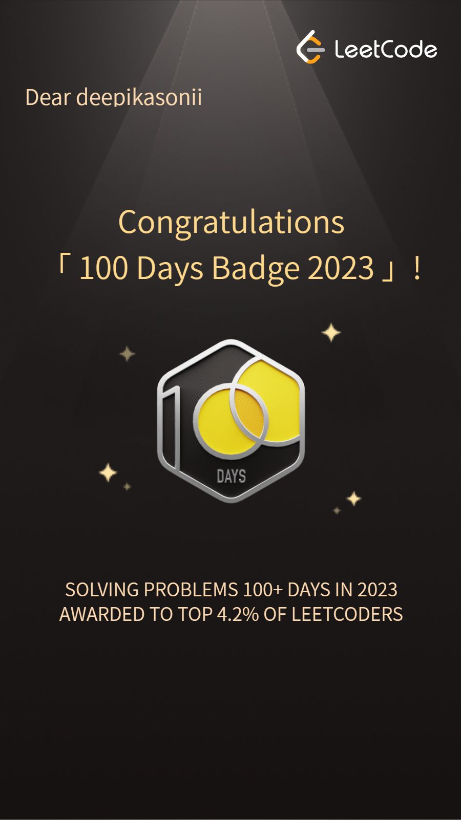 Celebrating 100+ days of LeetCode coding | Deepika Soni posted on the ... Celebrating 100+ days of LeetCode coding | Deepika Soni posted on the ...