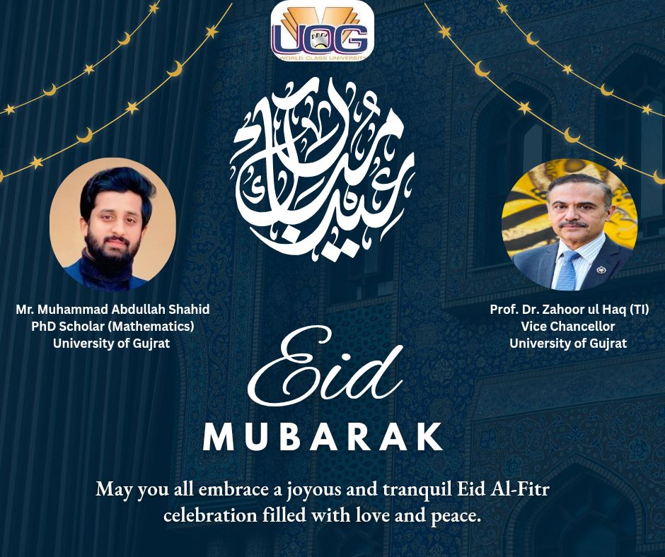 🌙 Eid Mubarak to Honorable Vice Chancellor Prof. Dr. Zahoor ul Haq ... 🌙 Eid Mubarak to Honorable Vice Chancellor Prof. Dr. Zahoor ul Haq ...