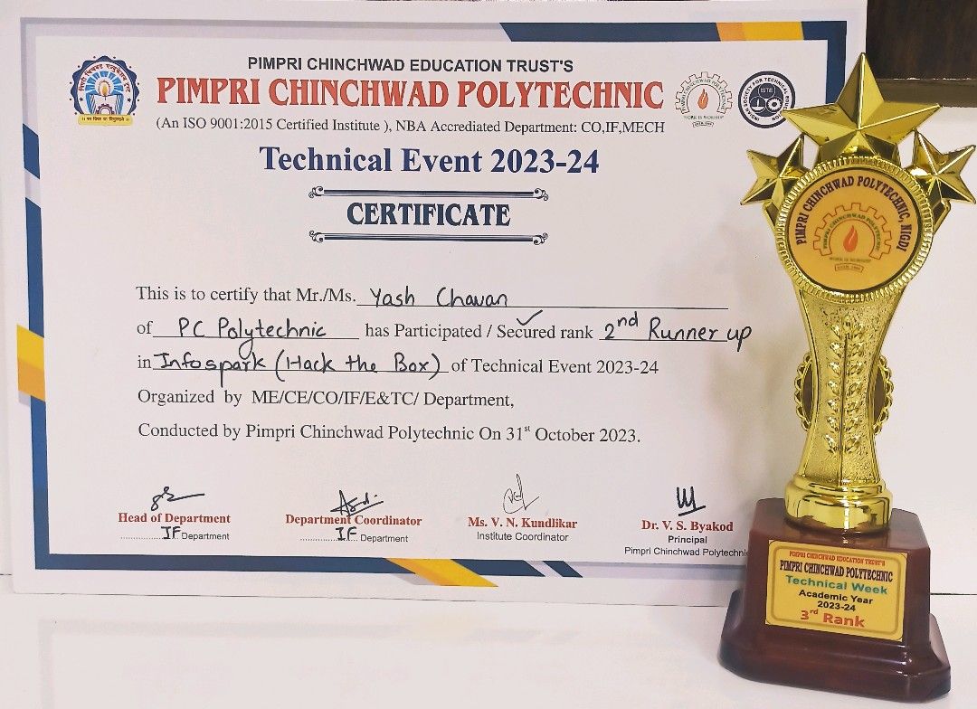 Yash Chavan on LinkedIn: #pcp #techevent #infospark #3rdrank #cprogramming Yash Chavan on LinkedIn: #pcp #techevent #infospark #3rdrank #cprogramming