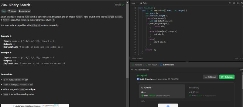 Day29 of #100daysofcodechallenge: Search target in integers | Ankit ... Day29 of #100daysofcodechallenge: Search target in integers | Ankit ...