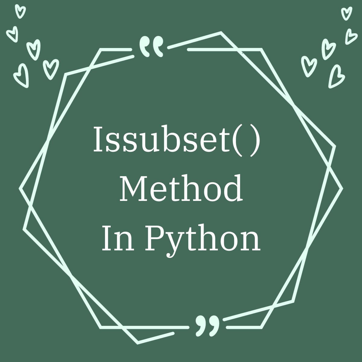 Mehraj Mehmood on LinkedIn: Issubset( ) method in python: what is ... Mehraj Mehmood on LinkedIn: Issubset( ) method in python: what is ...