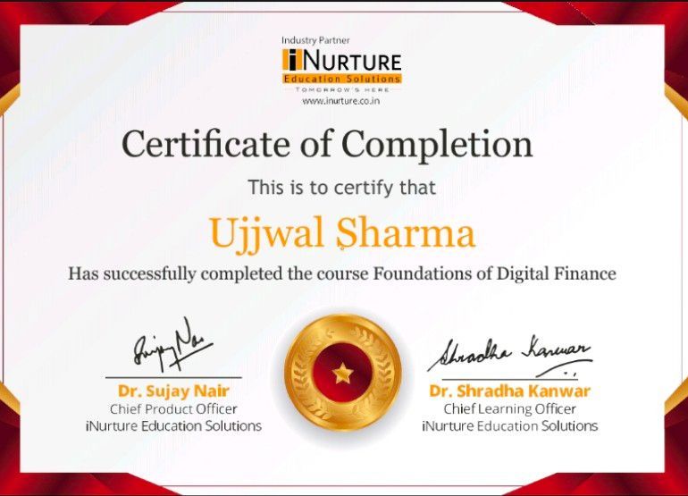 Ujjwal Sharma on LinkedIn: I nurture certificate of foundations of ... Ujjwal Sharma on LinkedIn: I nurture certificate of foundations of ...
