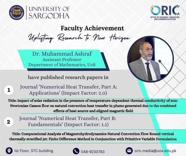 ORIC-UOS congratulates Dr. Ashraf on paper publication | ORIC ... ORIC-UOS congratulates Dr. Ashraf on paper publication | ORIC ...