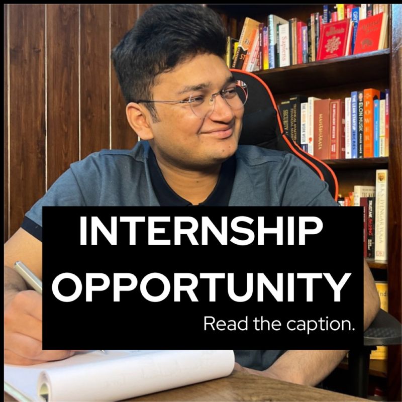 Internship at IIT Delhi EdTech Startup Hello juniors, I founded one of ... Internship at IIT Delhi EdTech Startup Hello juniors, I founded one of ...