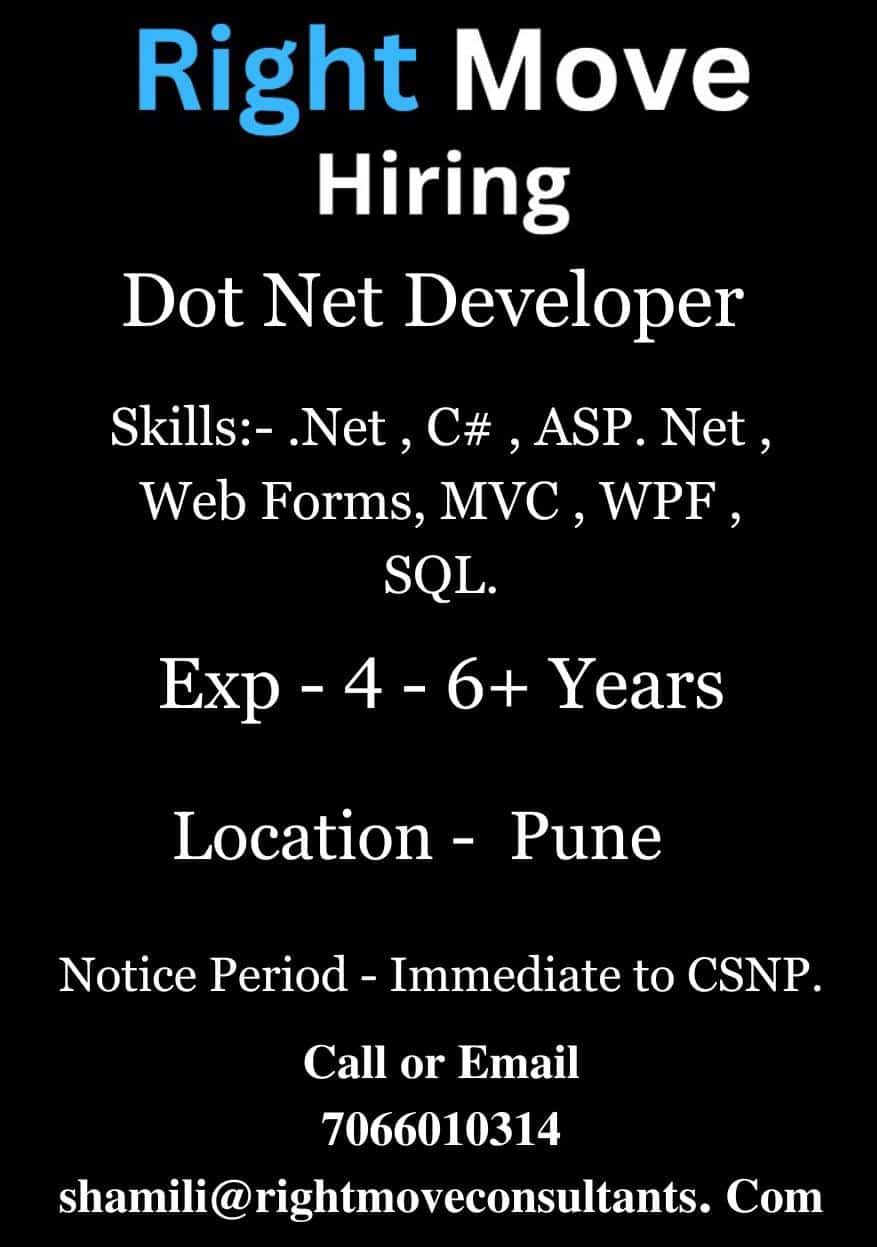 Shamili P on LinkedIn: #dotnet #csharp #wpf #mvc #asp #webforms #sql # ... Shamili P on LinkedIn: #dotnet #csharp #wpf #mvc #asp #webforms #sql # ...
