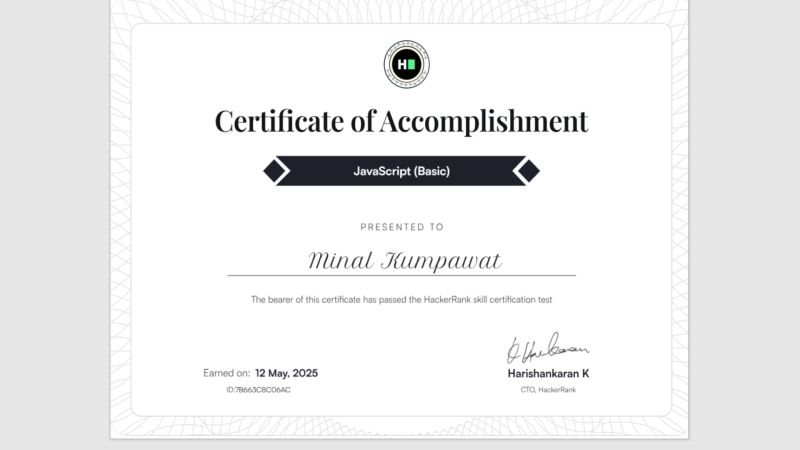 #javascript #hackerrank #certification #webdevelopment #coding… | Minal ... #javascript #hackerrank #certification #webdevelopment #coding… | Minal ...