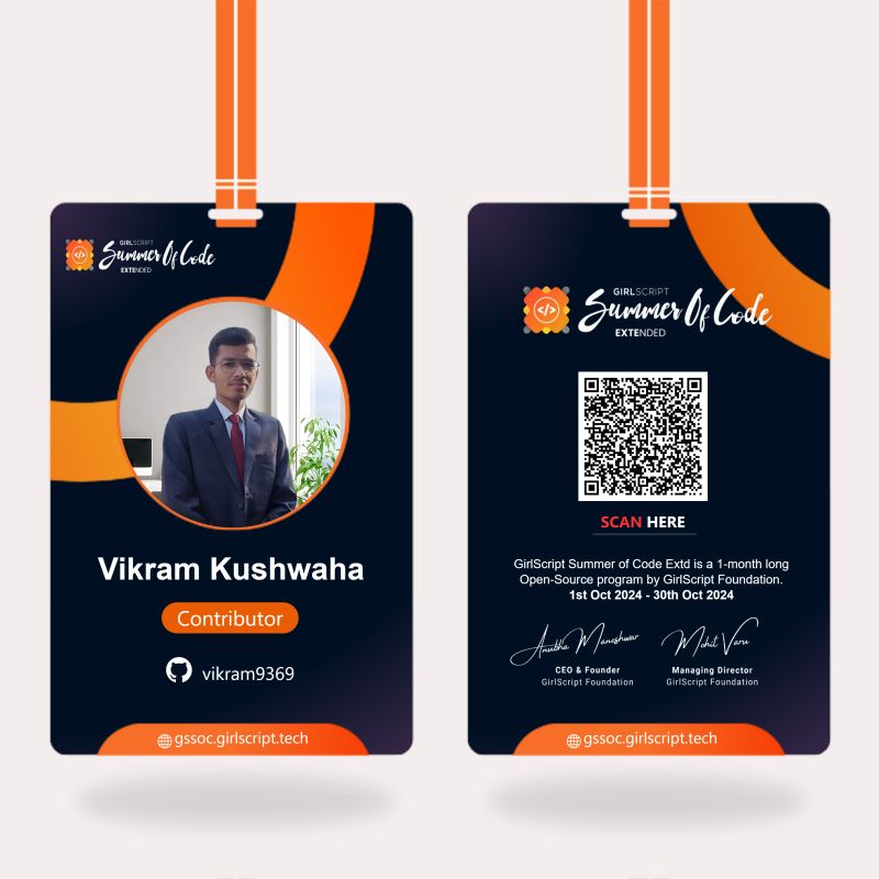 Vikram Kushwaha on LinkedIn: #gssoc2024 #contributor #opensource # ... Vikram Kushwaha on LinkedIn: #gssoc2024 #contributor #opensource # ...